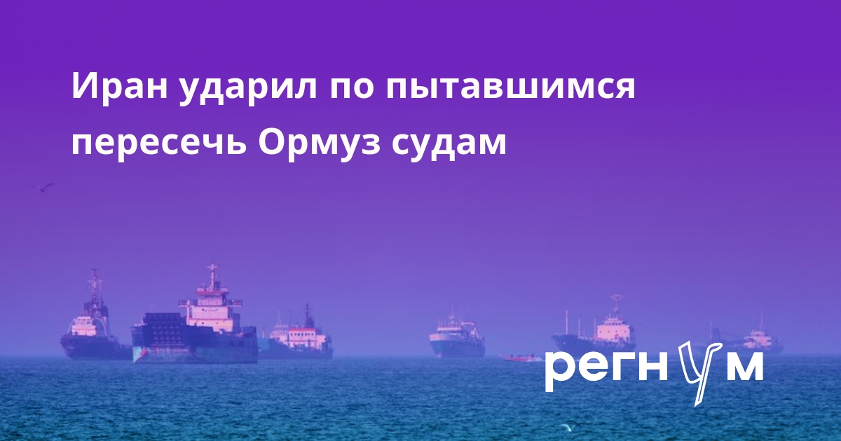 Иран ударил по пытавшимся пересечь Ормуз судам - ИА REGNUM