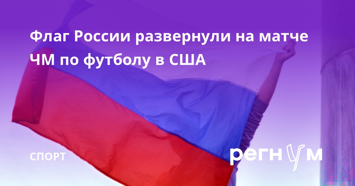 Флаг России развернули на матче ЧМ по футболу в США - ИА REGNUM